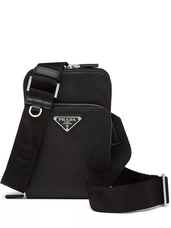 Prada Saffiano-leather Phone Case - Black