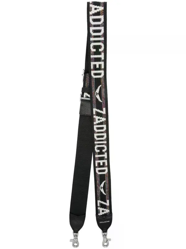 Zadig&Voltaire Logo-jacquard Shoulder Strap - Black