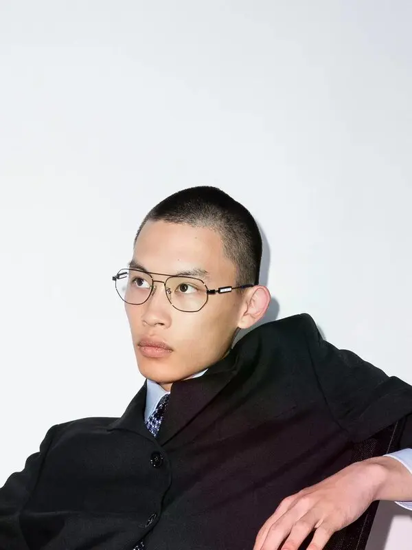 Balenciaga Logo Navigator Glasses
