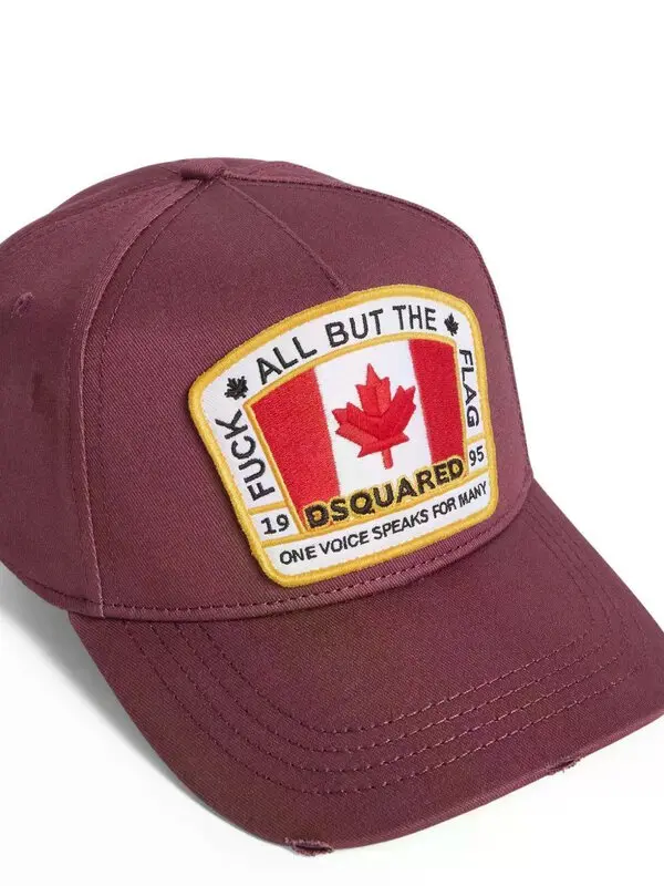 Dsquared2 Cotton Gabardine Baseball Cap With Embroidered Patch
