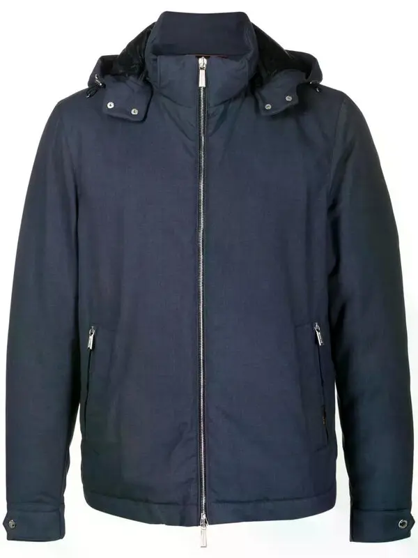 MOORER Albini-pum Padded Hooded Jacket - Blue