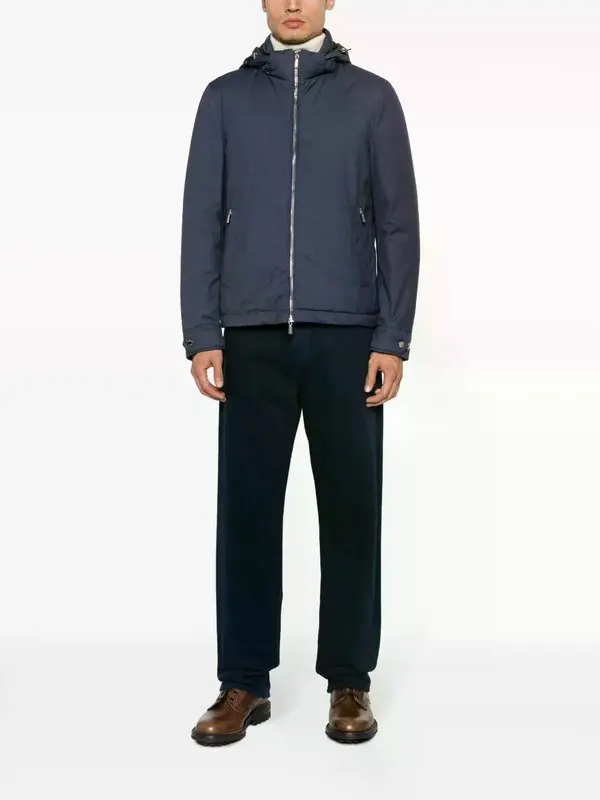 MOORER Albini-pum Padded Hooded Jacket - Blue