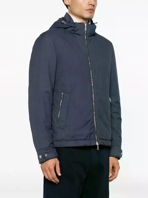 MOORER Albini-pum Padded Hooded Jacket - Blue