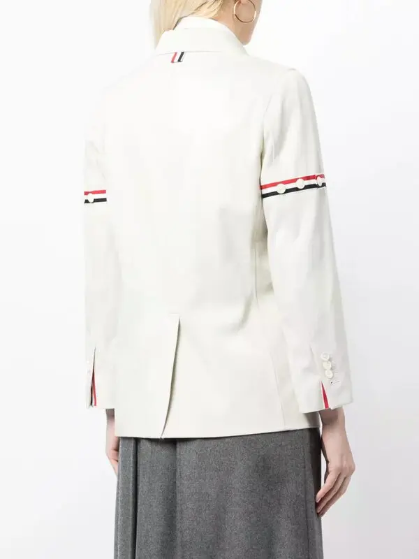 Thom Browne Rwb Stripe Cotton Blazer