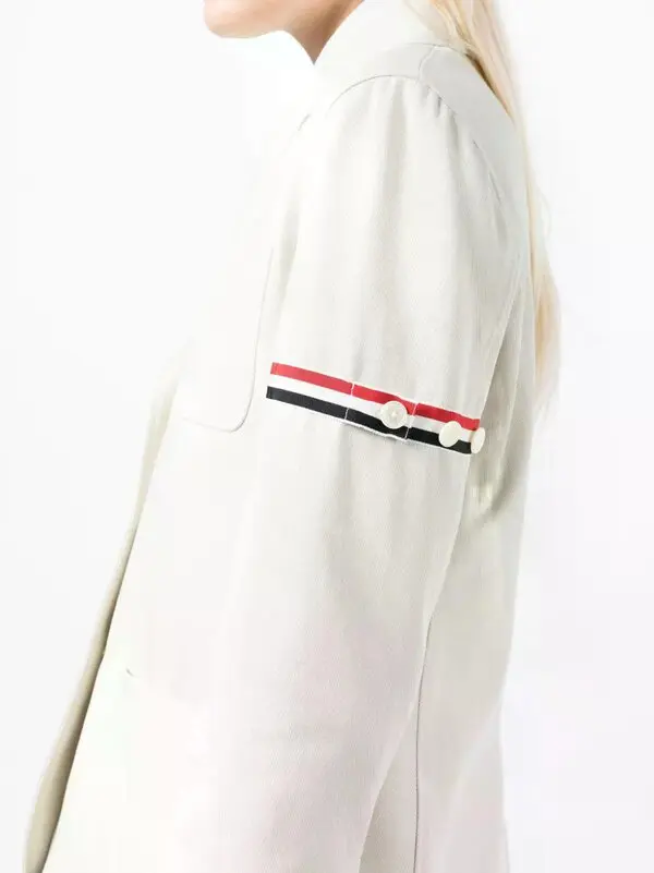 Thom Browne Rwb Stripe Cotton Blazer