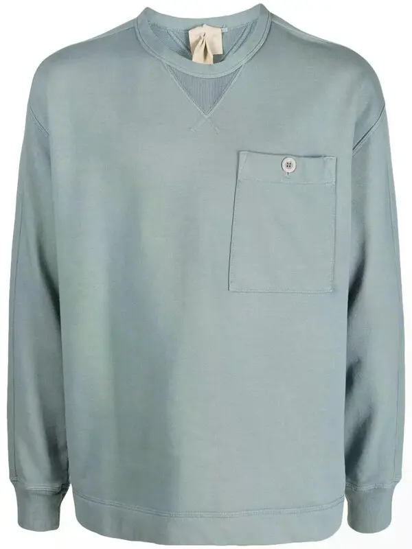 TEN C Logo-patch Cotton Sweatshirt