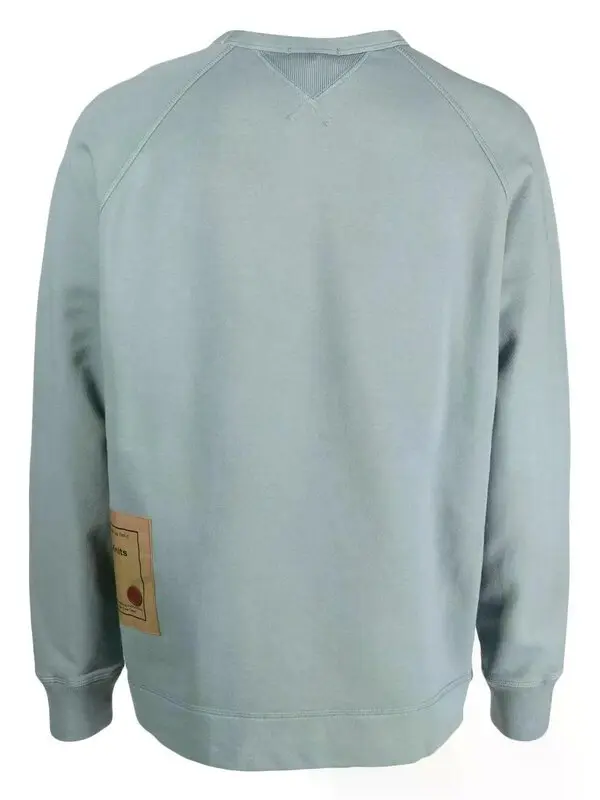 TEN C Logo-patch Cotton Sweatshirt
