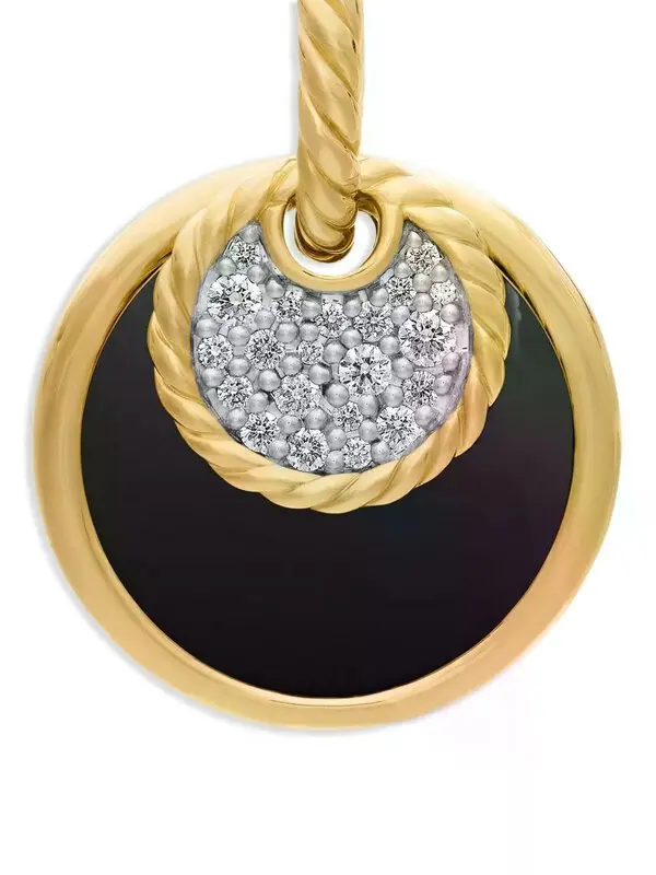 David Yurman 18kt Yellow Dy Elements Convertible Diamond Drop Earrings