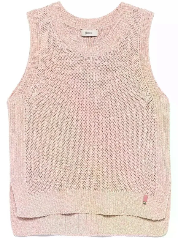 Herno Sequin-embellished Vest - Pink