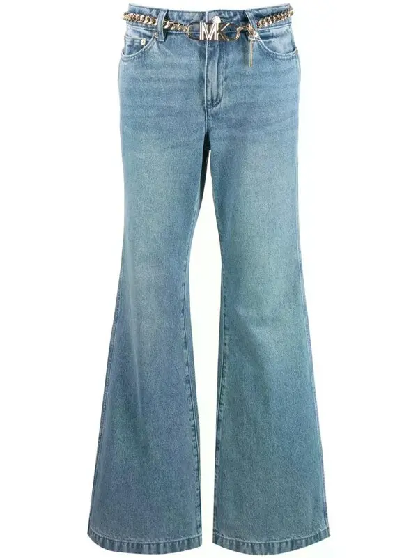 Michael Kors Belted Bootcut Jeans