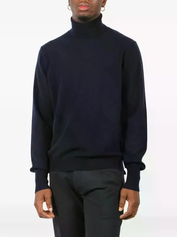DRUMOHR Cashmere Roll Neck Sweater - Blue