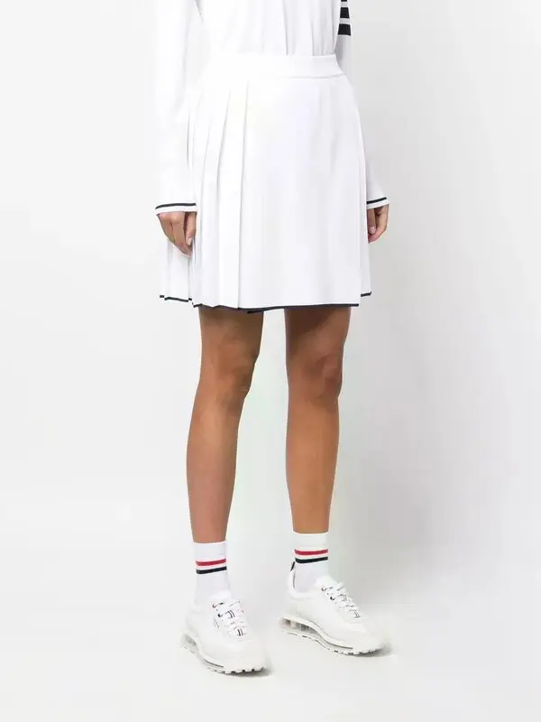 Thom Browne 4-bar Pleated Mini Skirt