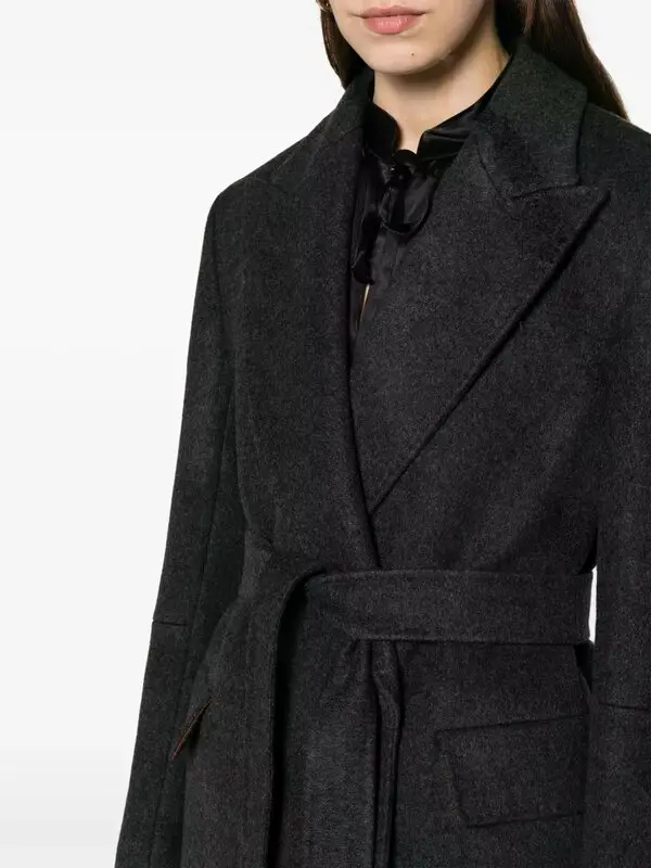Max Mara Double-breasted Cashmere Coat - Grey