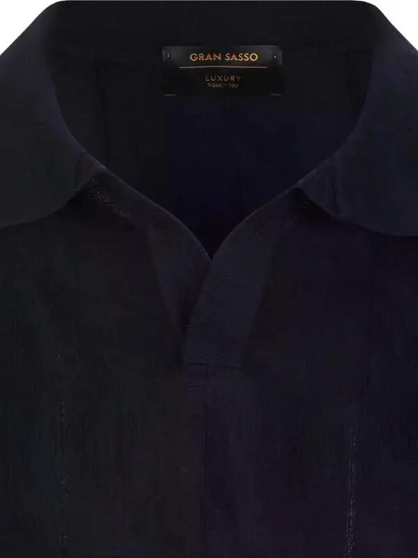 GRAN SASSO Ribbed Polo Shirt