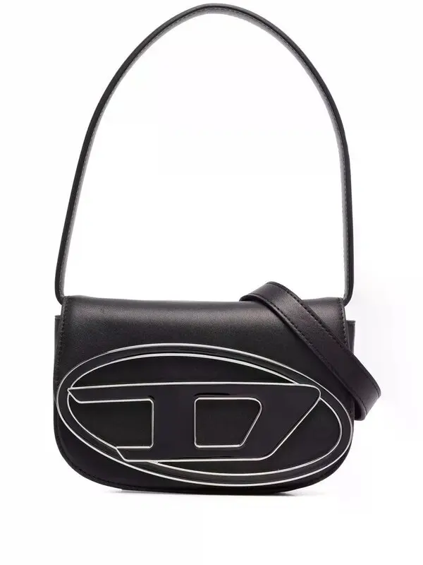 DIESEL® 1dr Leather Shoulder Bag - Black
