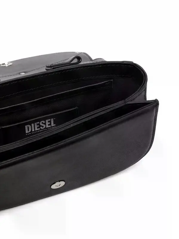 DIESEL® 1dr Leather Shoulder Bag - Black