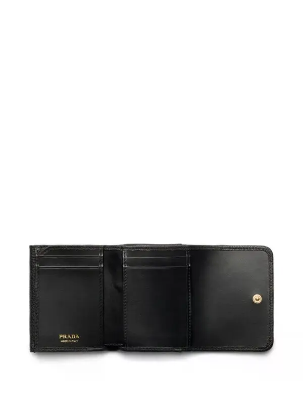 Prada Small Logo-embellished Wallet - Black