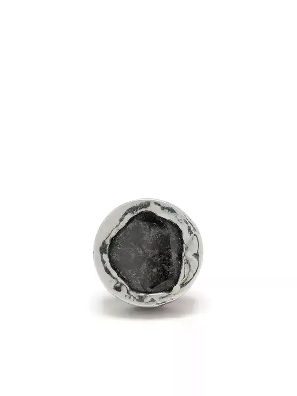 PARTS OF FOUR Diamond Stud Single Earring - Silver