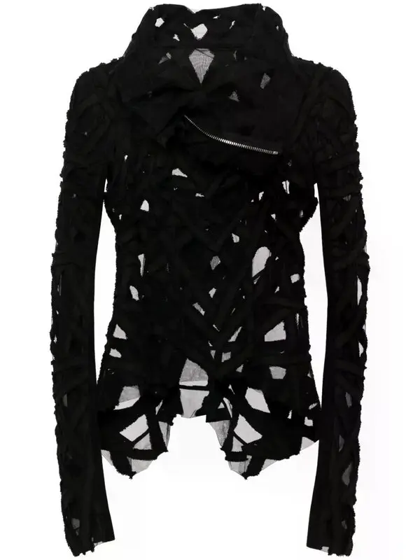 Rick Owens Textured Biker Jacket - Black