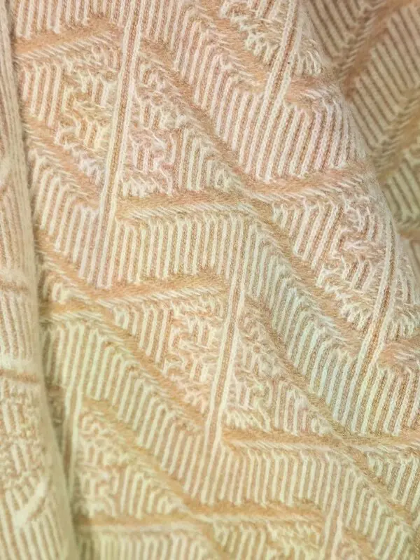 BARRIE Monogram Cashmere-lambs Wool Scarf