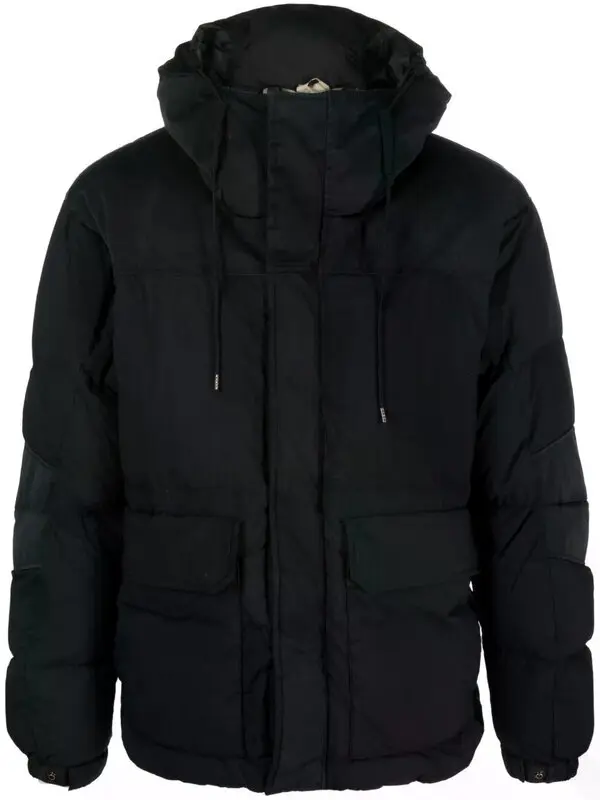 TEN C Vail Combo Hooded Down Jacket - Black