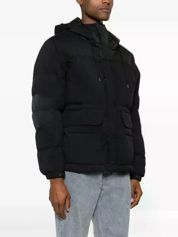 TEN C Vail Combo Hooded Down Jacket - Black
