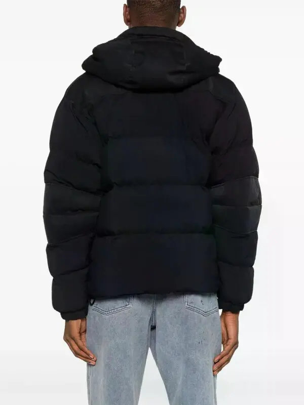 TEN C Vail Combo Hooded Down Jacket - Black
