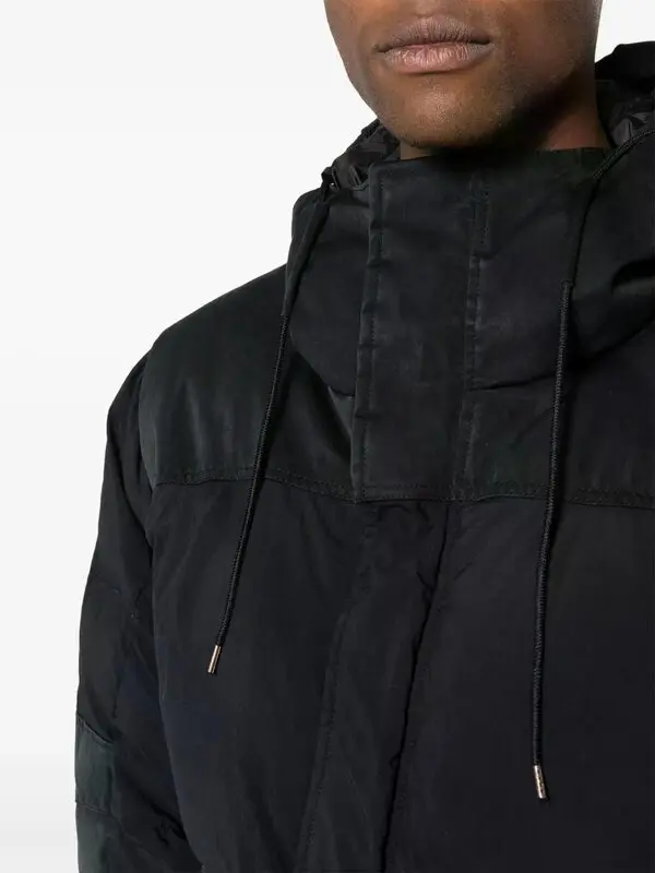 TEN C Vail Combo Hooded Down Jacket - Black