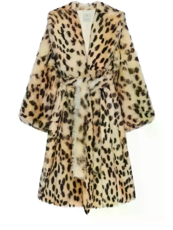 Givenchy Oversized Leopard Print Fur Coat