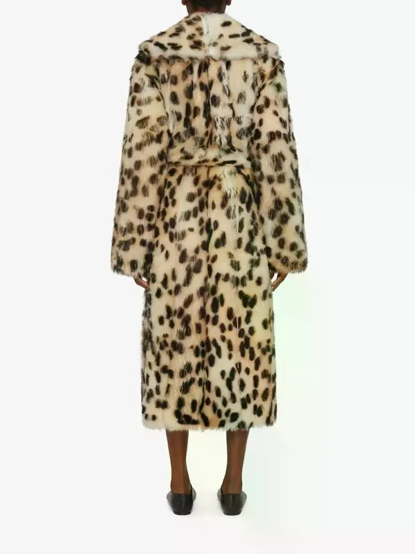 Givenchy Oversized Leopard Print Fur Coat