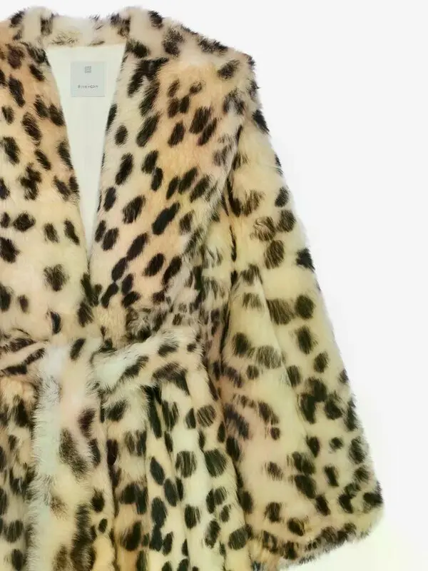 Givenchy Oversized Leopard Print Fur Coat