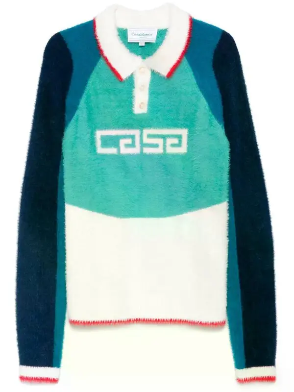 Casablanca Sport Fluffy Polo Shirt - Blue