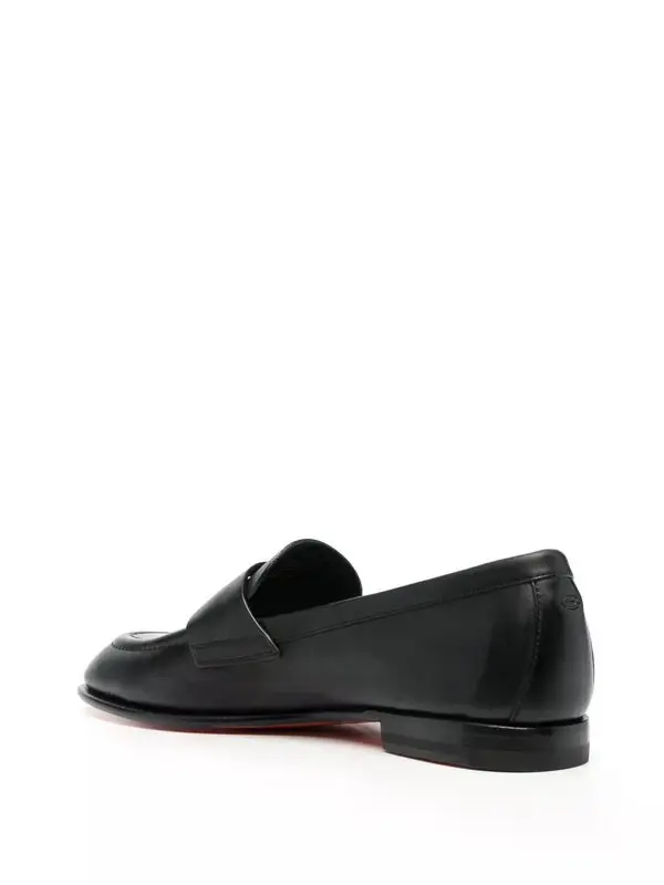 Santoni Penny Leather Loafers