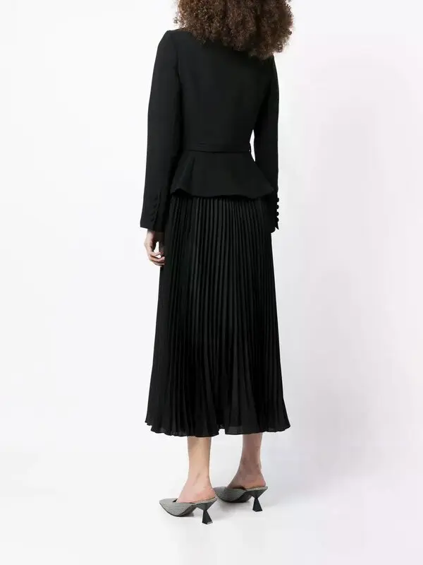 SELF-PORTRAIT Ruched Crepe Midi Dress