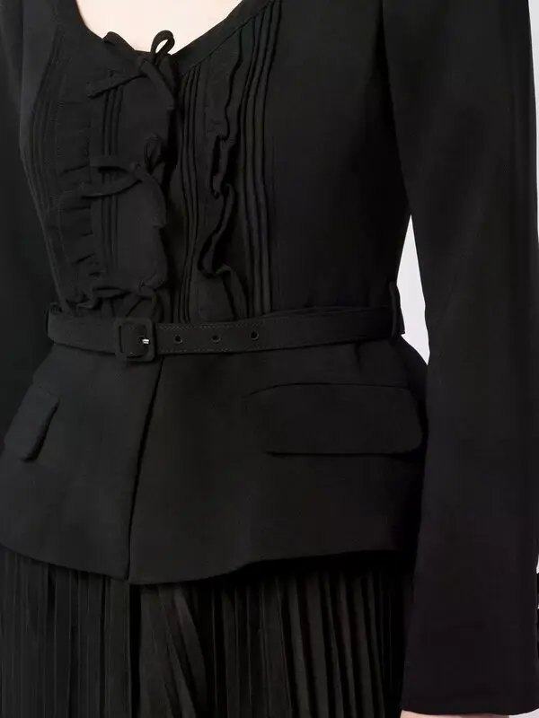 SELF-PORTRAIT Ruched Crepe Midi Dress