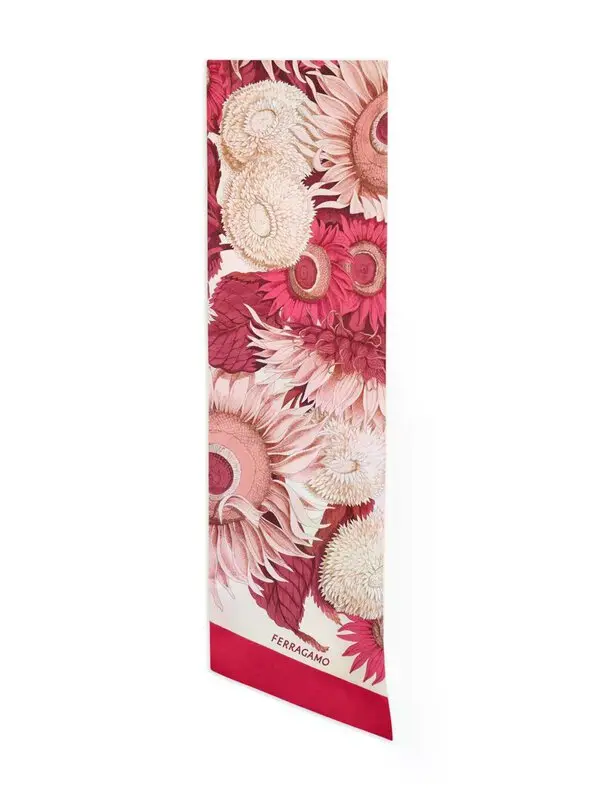 FERRAGAMO Silk Sunflower Print Bandana