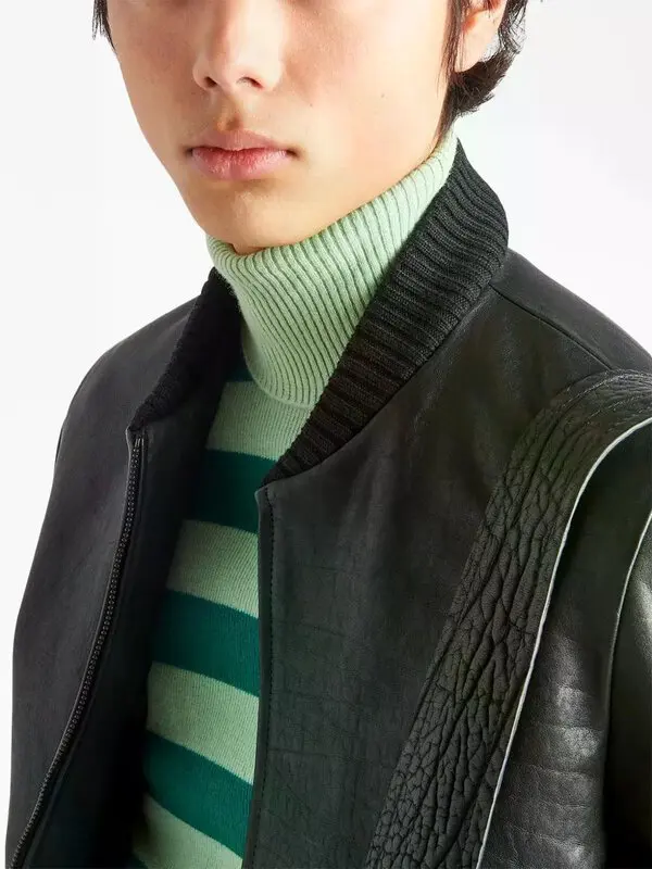 Prada Leather Bomber Jacket