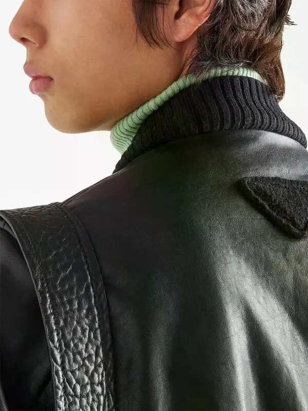 Prada Leather Bomber Jacket
