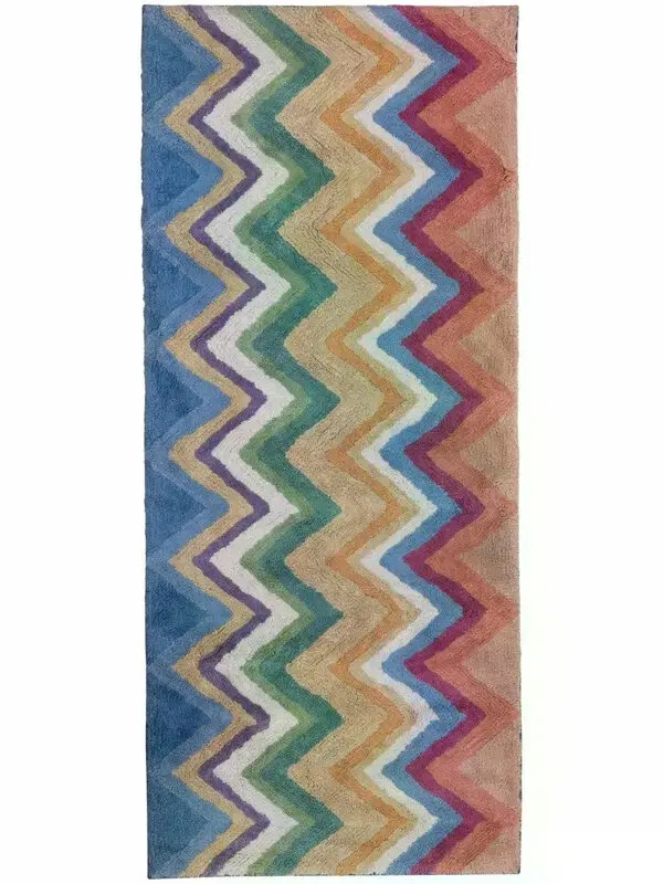 Missoni Zigzag Pattern Rug - Pink