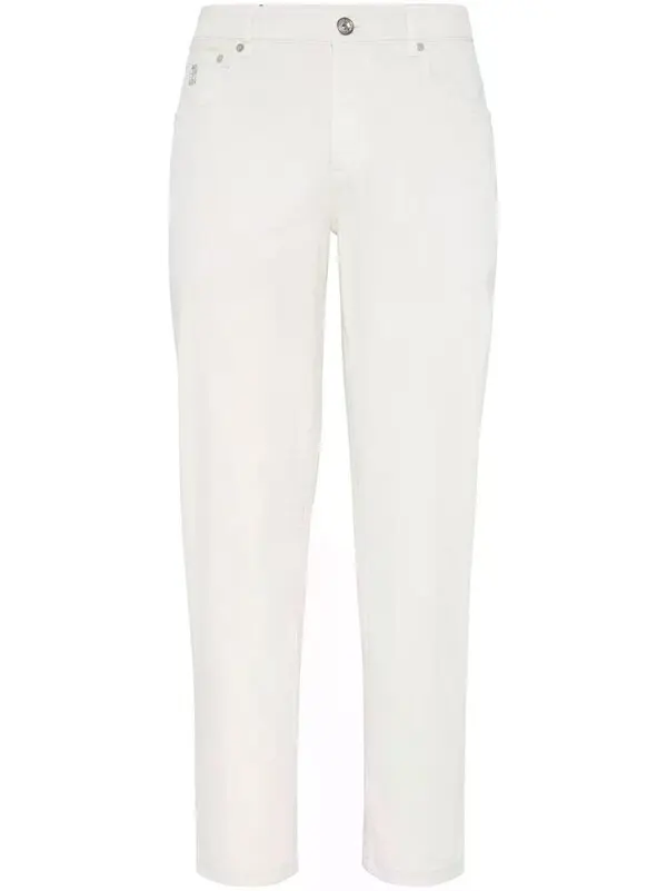 Brunello Cucinelli Mid-rise Straight-leg Trousers - Neutrals