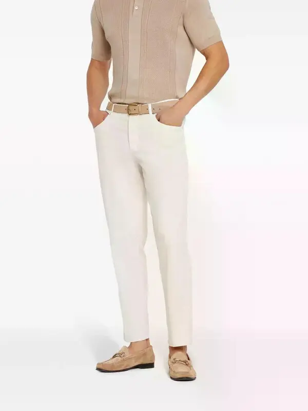 Brunello Cucinelli Mid-rise Straight-leg Trousers - Neutrals