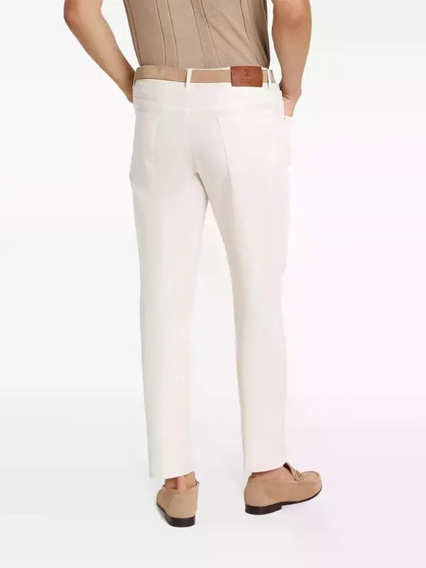 Brunello Cucinelli Mid-rise Straight-leg Trousers - Neutrals