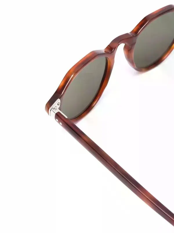 LESCA Icon Round-frame Sunglasses - Brown