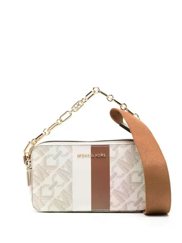 Michael Kors Jet Set Leather Crossbody Bag - Neutrals