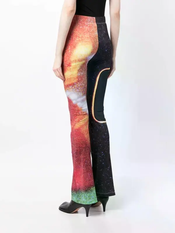 MAISON MARGIELA Abstract-pattern Print Flared Trousers
