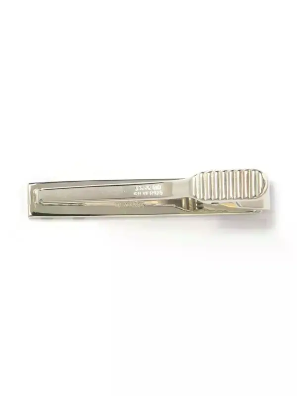 Thom Browne Rwb-stripe Sterling Tie Bar - Silver