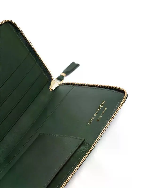 Comme Des Garçons Leather Continental Wallet - Green