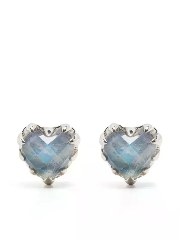 STOLEN GIRLFRIENDS CLUB Love Claw Moon Stone Earrings - Silver