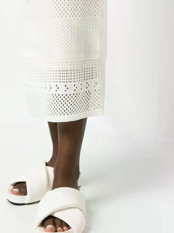 FRAME Crochet-knit Pencil Skirt