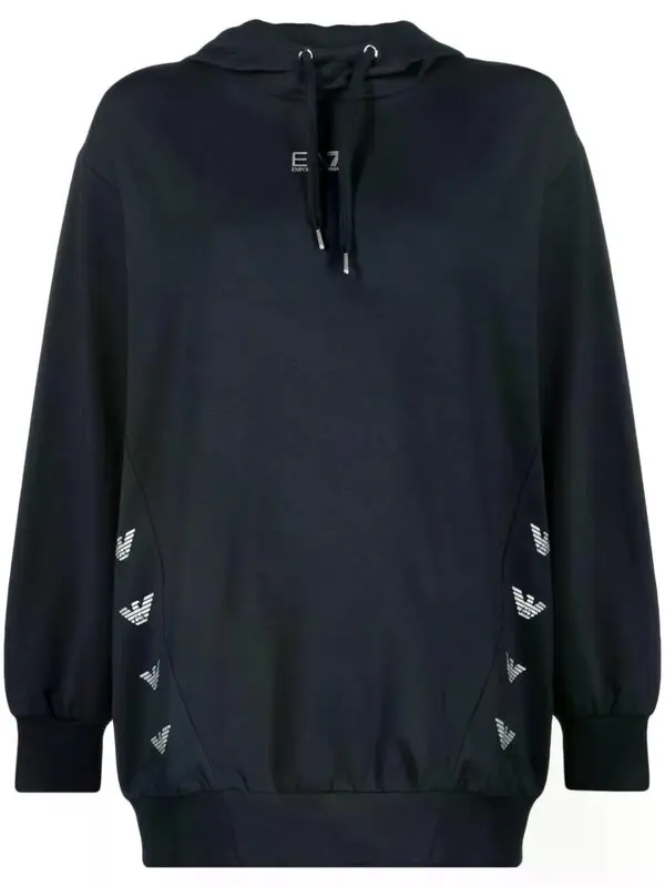 EA7 Logo-print Drawstring Hoodie